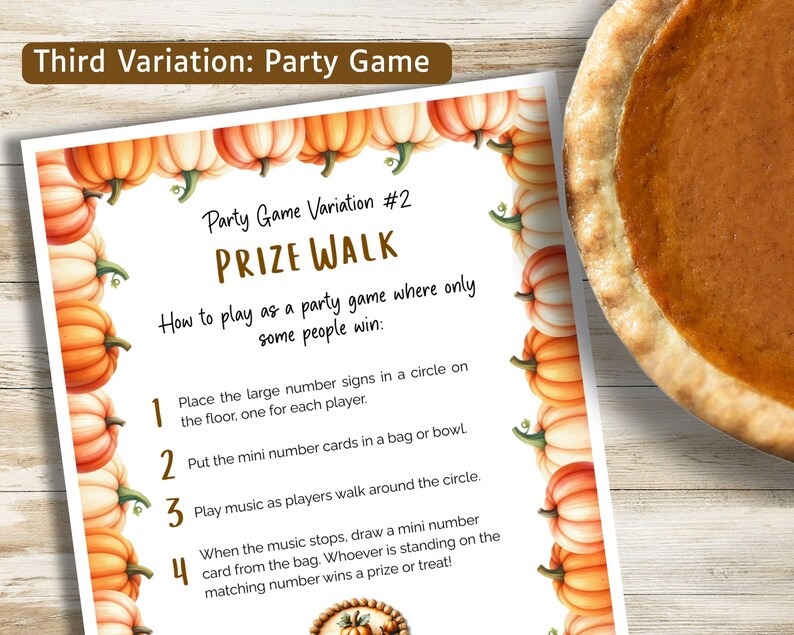 Fall Cake Walk Printable Kit, Autumn Festival/carnival Fundraiser ...