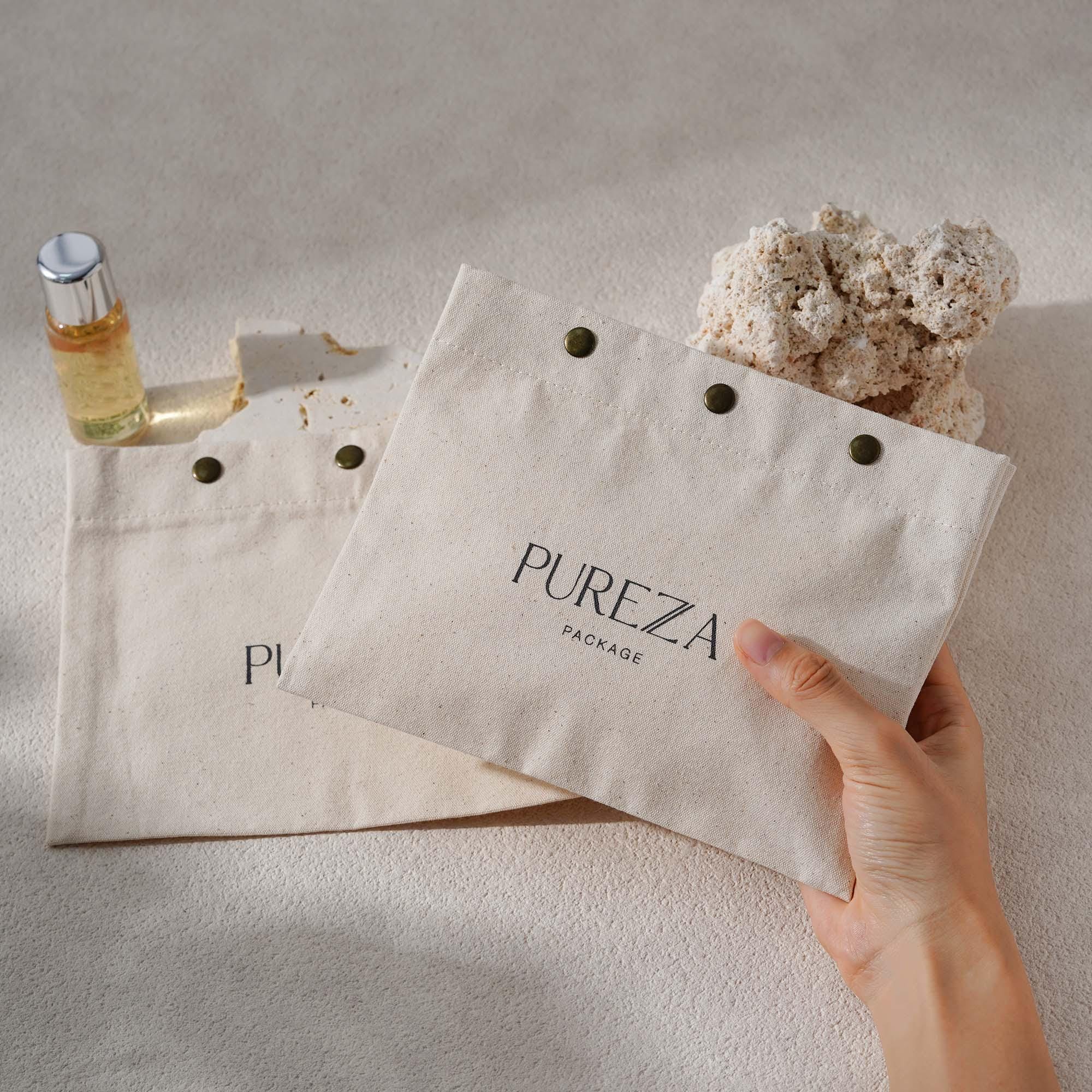 50pcs Thick Cotton Envelope Dust Bags: Custom Logo and Size With Snap ...