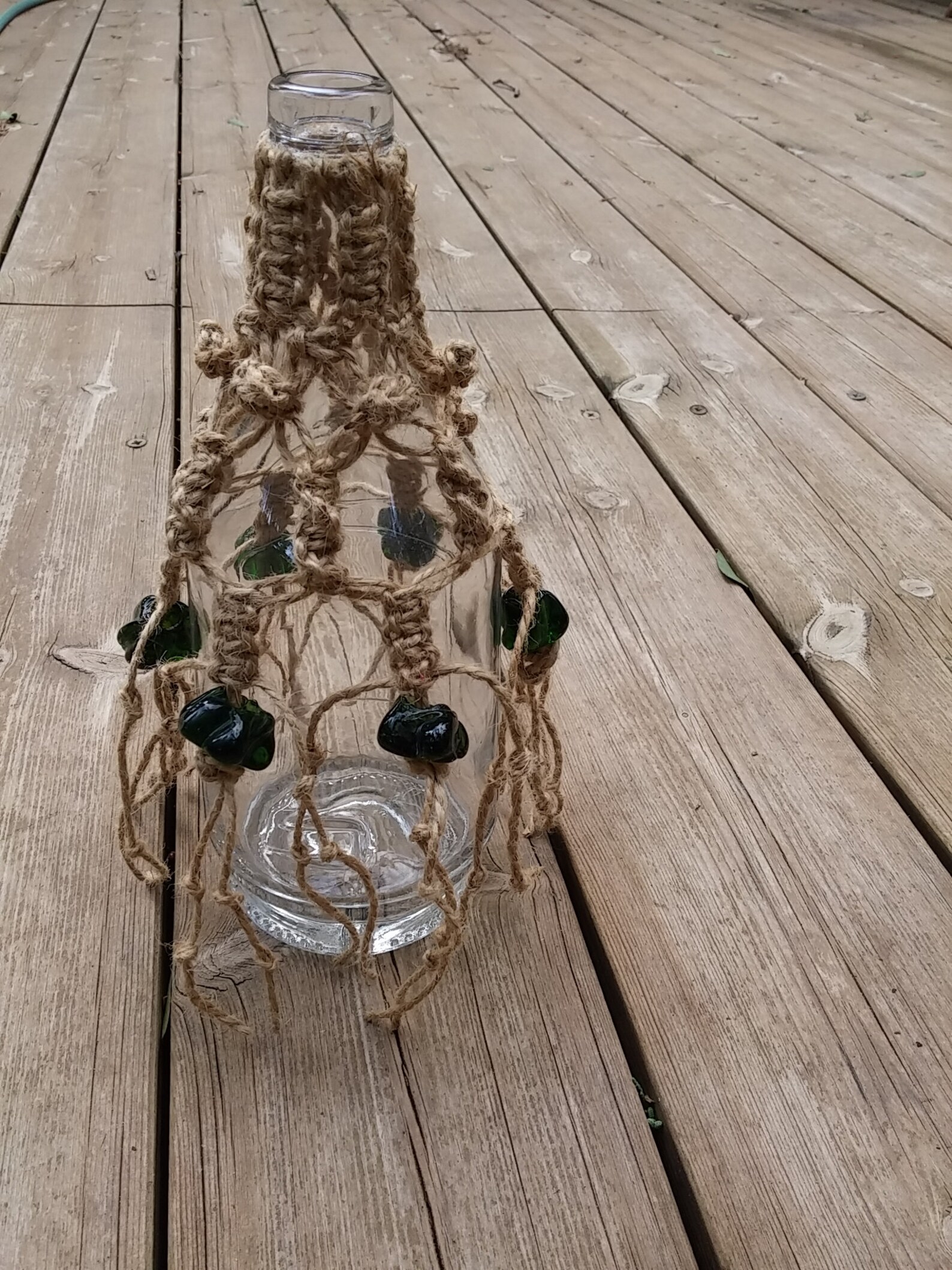 Macrame Bottle Eco Friendly Home Decor Shabby Chic Decor - Etsy