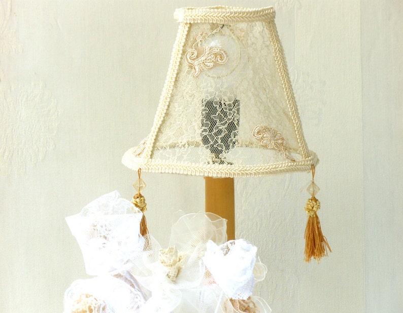 Cream Vintage Lace Lamp Shade,free Shipping Shabby Chic Lamp .lace ...