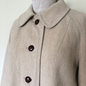 Cream Wool Peacoat Vintage 80's Tan Beige Single Breasted - Etsy