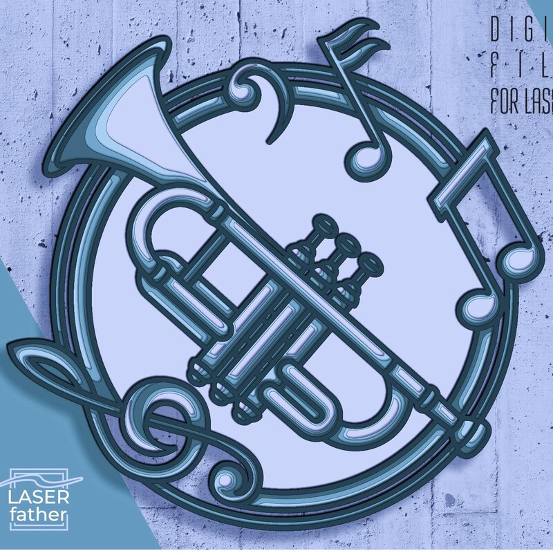 Music Trumpet Cut File - Etsy UK