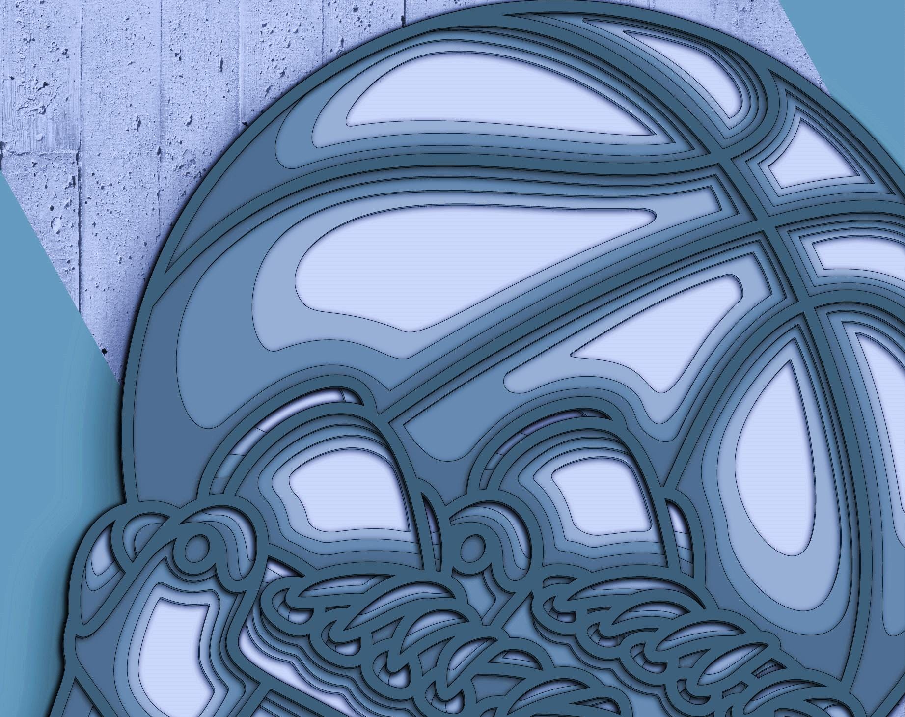 Layered Basketball Design | Ai, Cdr, Eps, Svg Files | Wood Laser ...