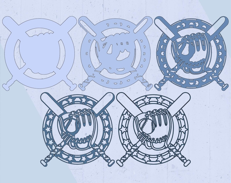 Layered Baseball Design | Ai, Cdr, Eps, Svg Files | Wood Laser Cut File ...