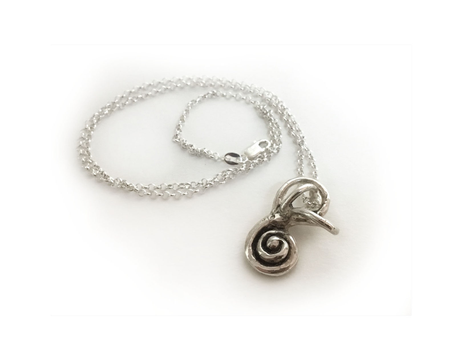 BALANCE Anatomical Inner Ear Cochlea Necklace in Cast Sterling - Etsy
