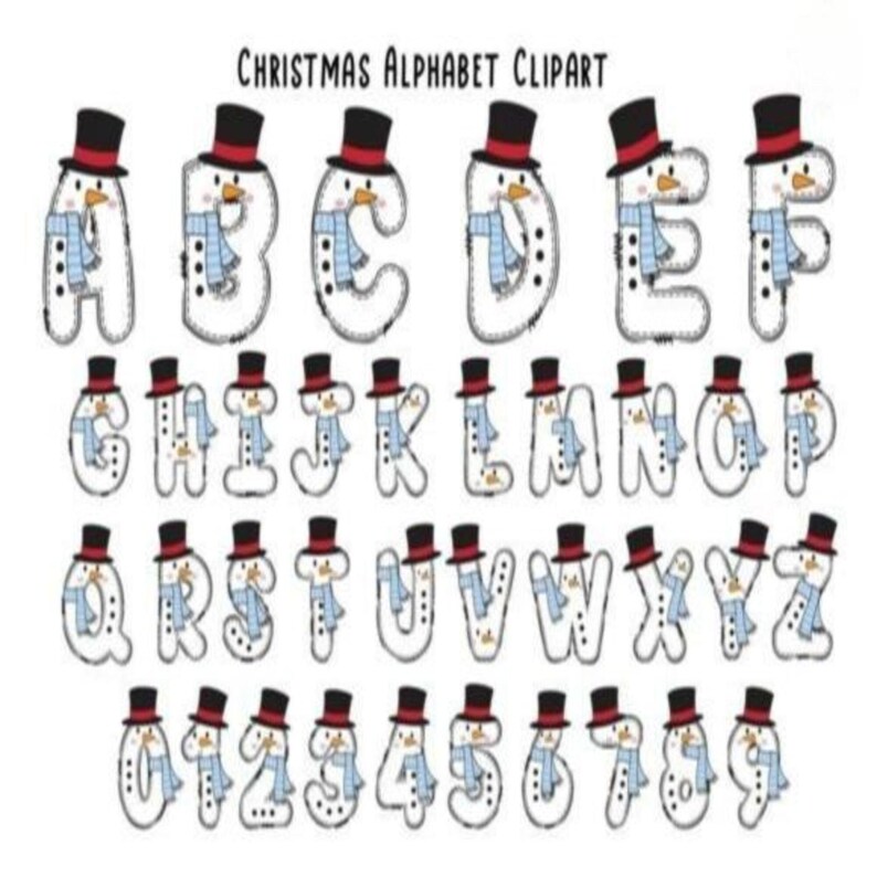 Christmas Alphabet PNG, Christmas Letters Clipart, Christmas Reindeer ...