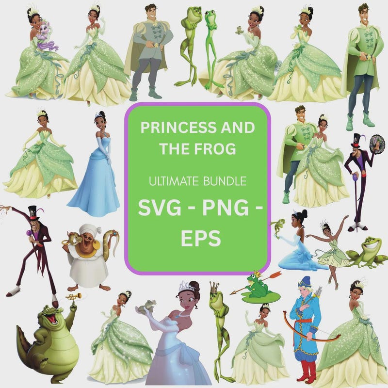 Cartoon Girl Frog Clipart - Etsy