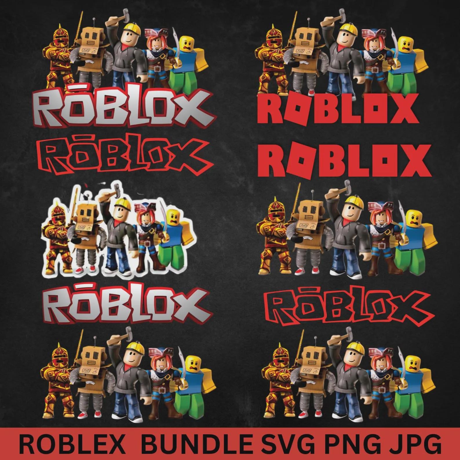 Roblox Svg Bundle, Roblox Font, Roblox Digital Download Image, Roblox ...