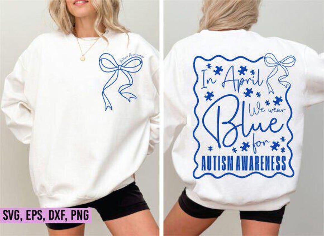 In April We Wear Blue SVG Png, Autism SVG, Autism Mama PNG, Special ...