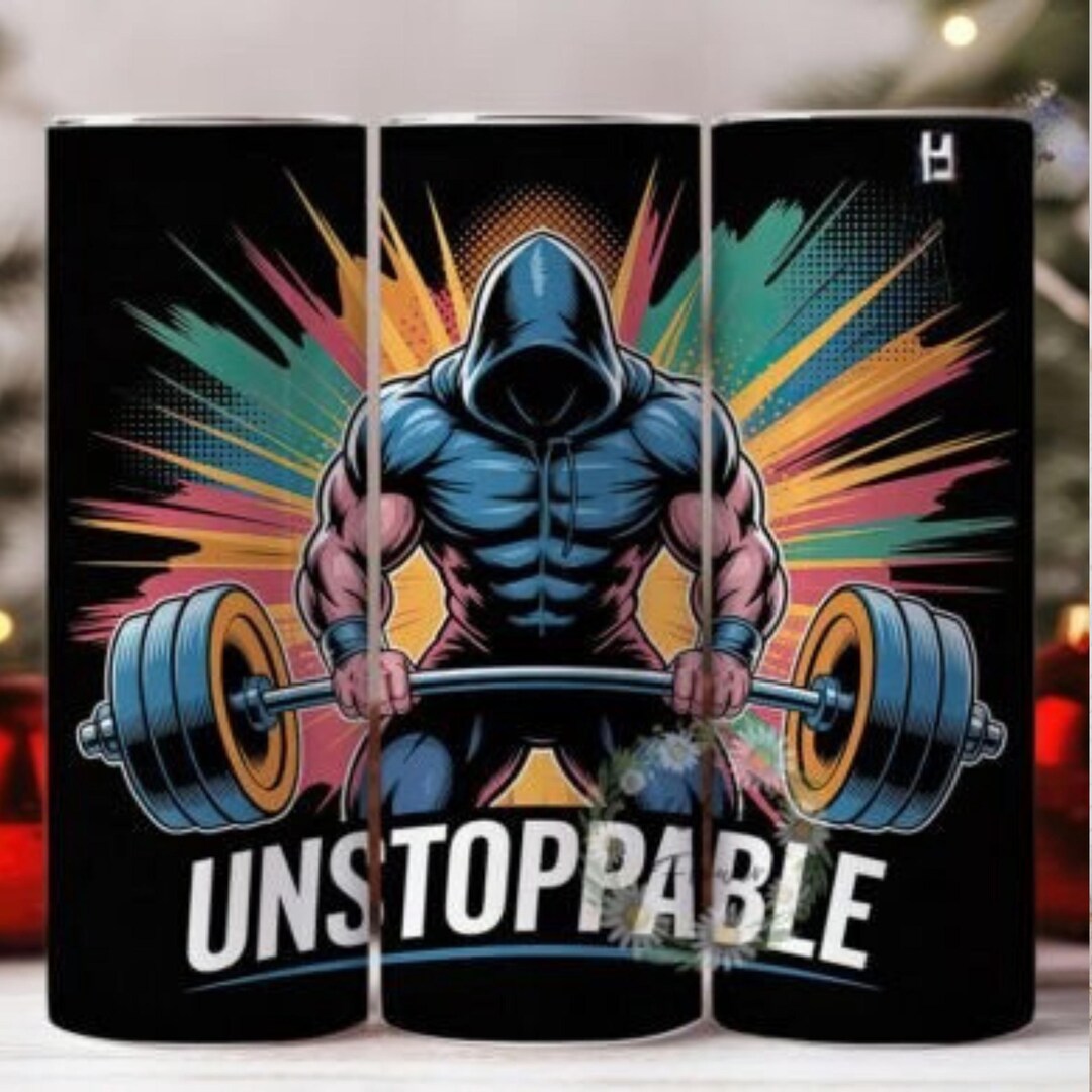Unstoppable Gym Motivation Tumbler Wrap, Fitness Tumbler Wrap Design ...