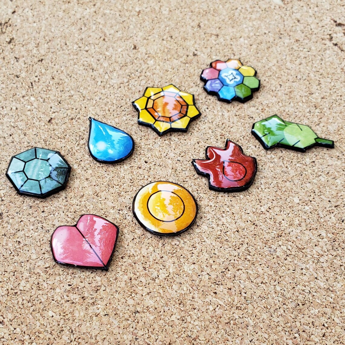 Pokemon Kanto Gym Badge Pins/magnets - Etsy
