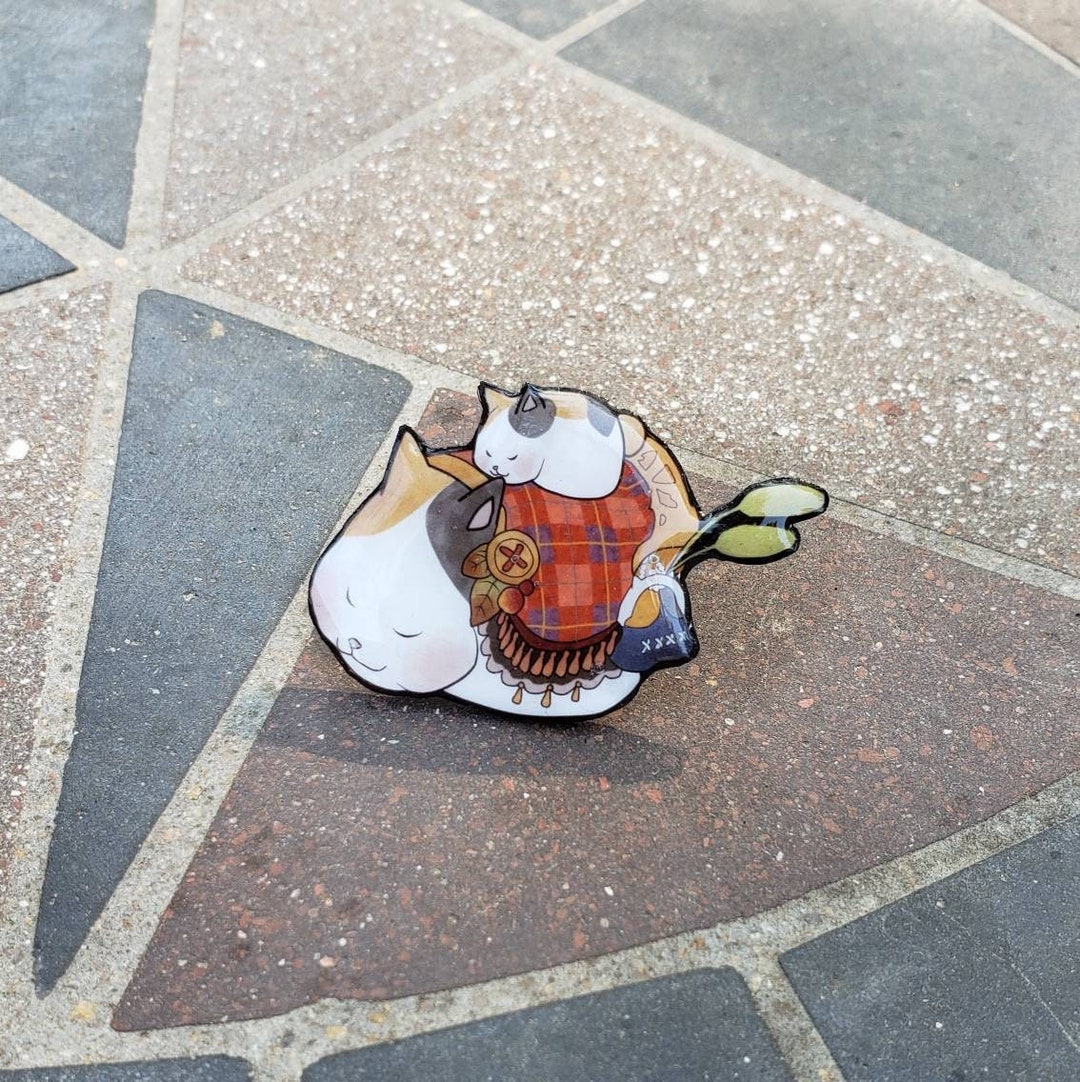 FFXIV Fat Cat Nap Pin/magnet - Etsy