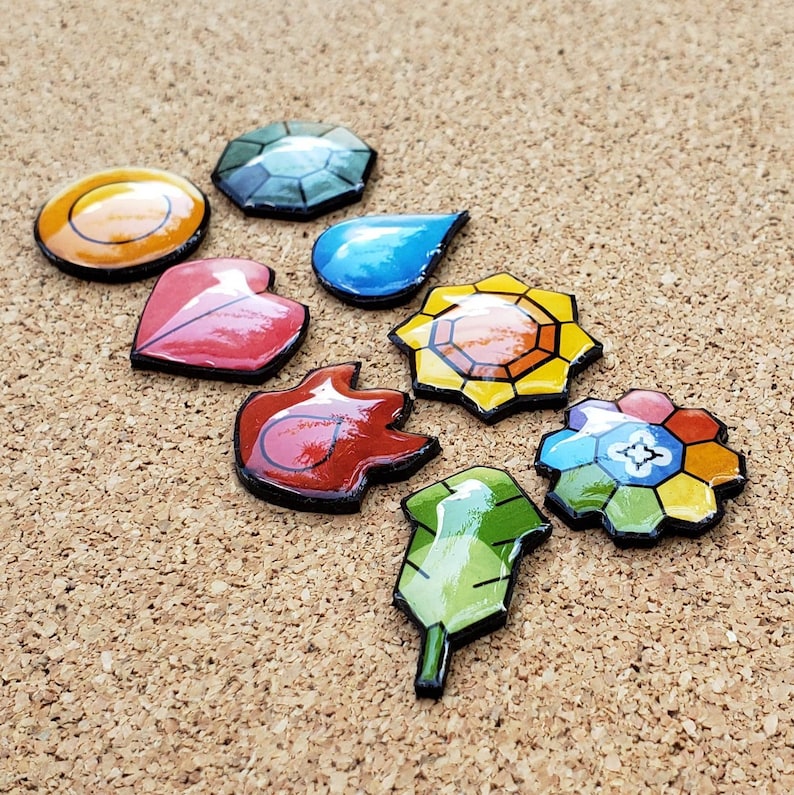 Pokemon Kanto Gym Badge Pins/magnets - Etsy