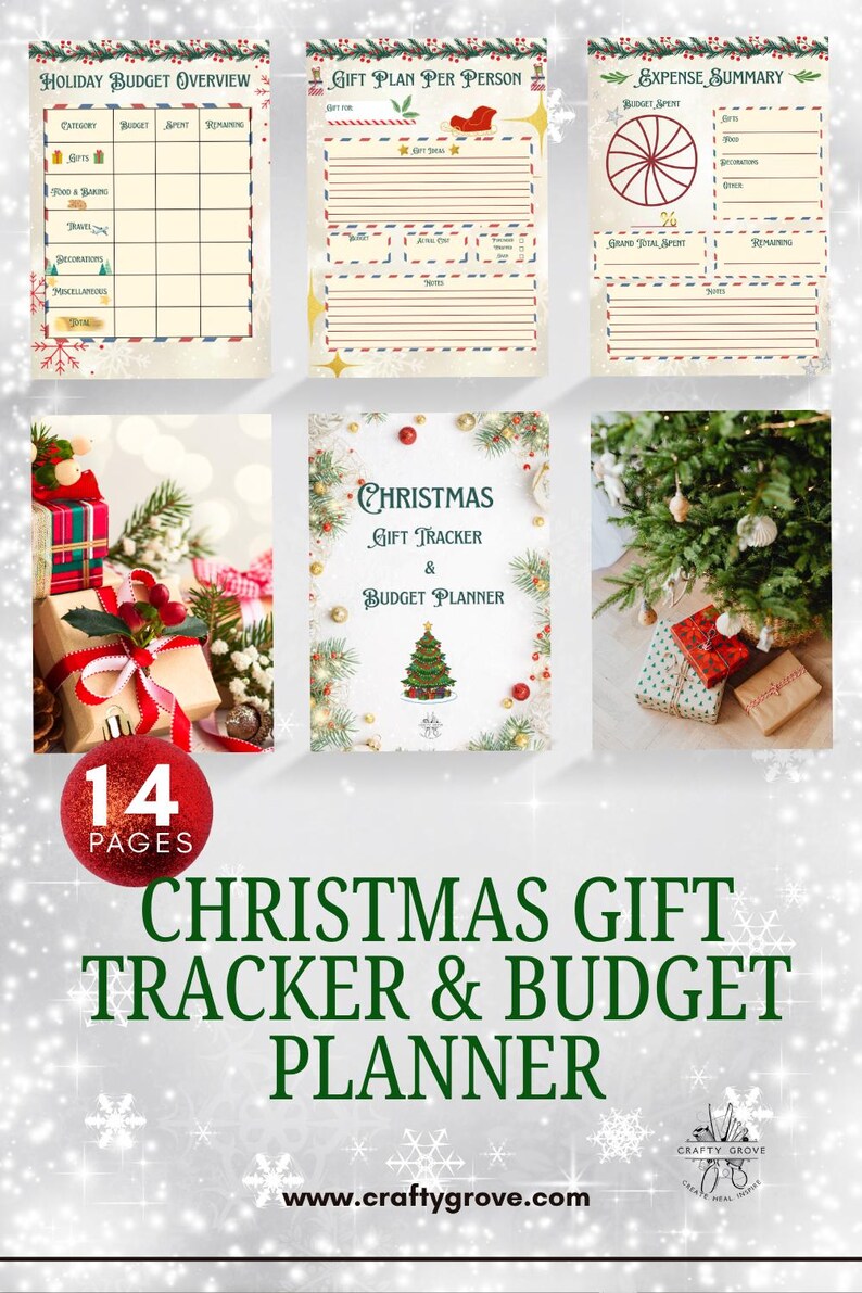 Christmas Gift Tracker Printable | Holiday Budget Planner | Digital ...