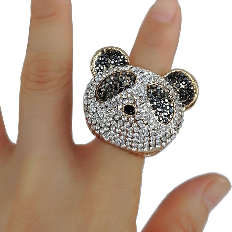 Panda Bear Ring - Etsy
