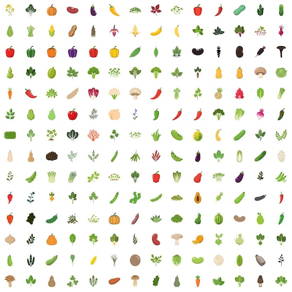 Flat Garden Stickers - Etsy