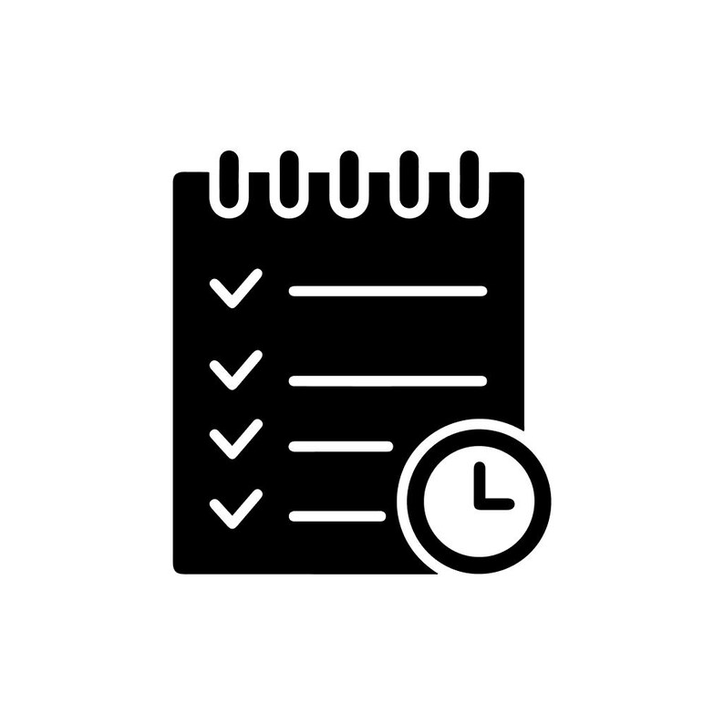 Minimal Task & Checklist Icons | Planner, Project Management (digital ...