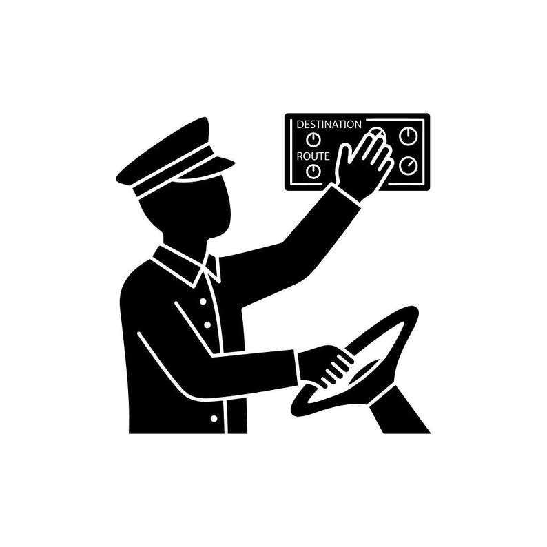 Bus Driver Icon Pack – 80+ Black Filled SVG PNG JPG Icons for Transport ...