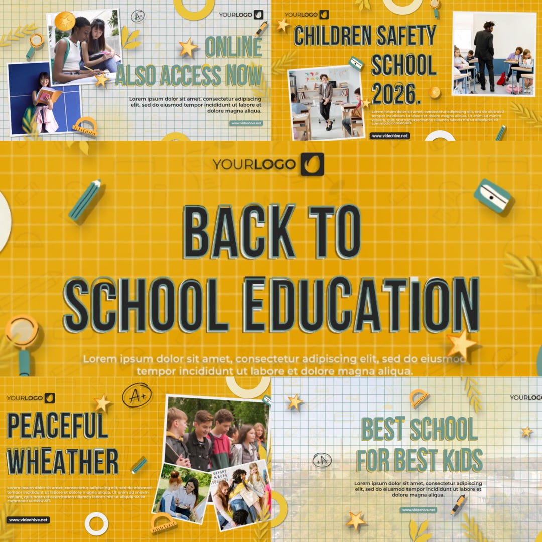Back to School Slideshow Template | Editable PNG | Graduation and ...