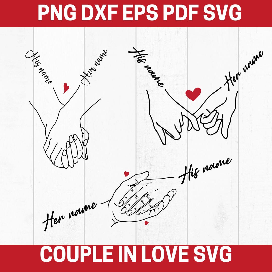 Personalized Holding Hands Svg, Couple Tshirt Design Svg, Gift for ...