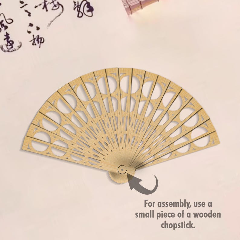 Laser Cut Oriental Fan Design: Wedding Favor, Wall Decor (digital ...