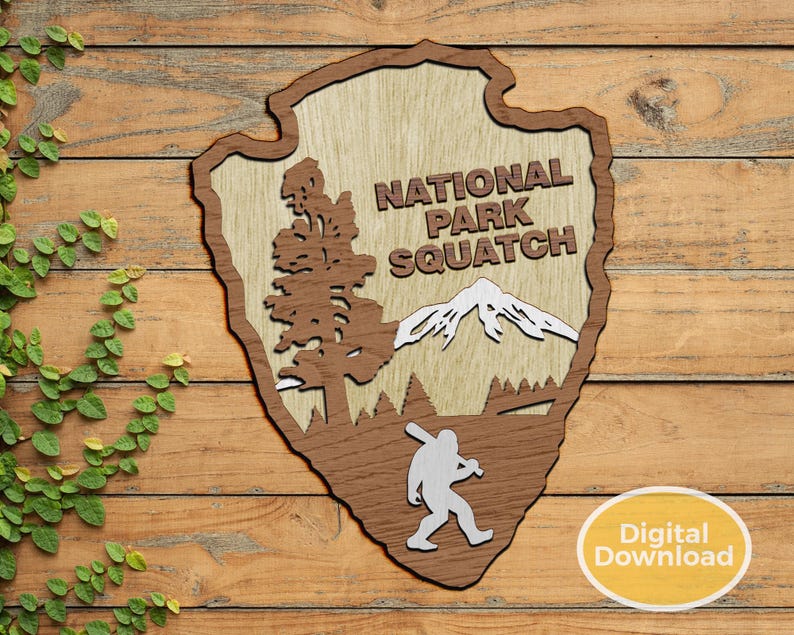 National Park Service With Squatch Svg, National Park Sign Svg, NPS ...