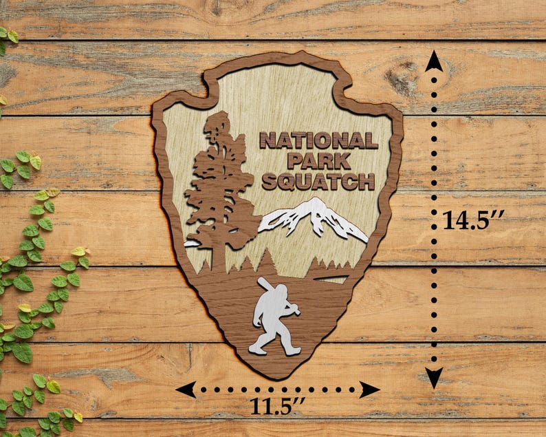 National Park Service With Squatch Svg, National Park Sign Svg, NPS ...