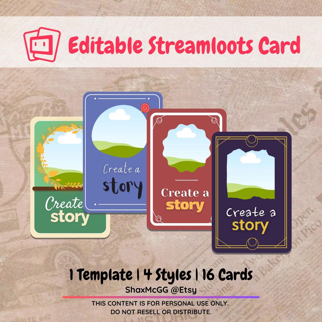 Editable Streamloots Card Template – Canva (4 Minimalist Styles, 16 ...