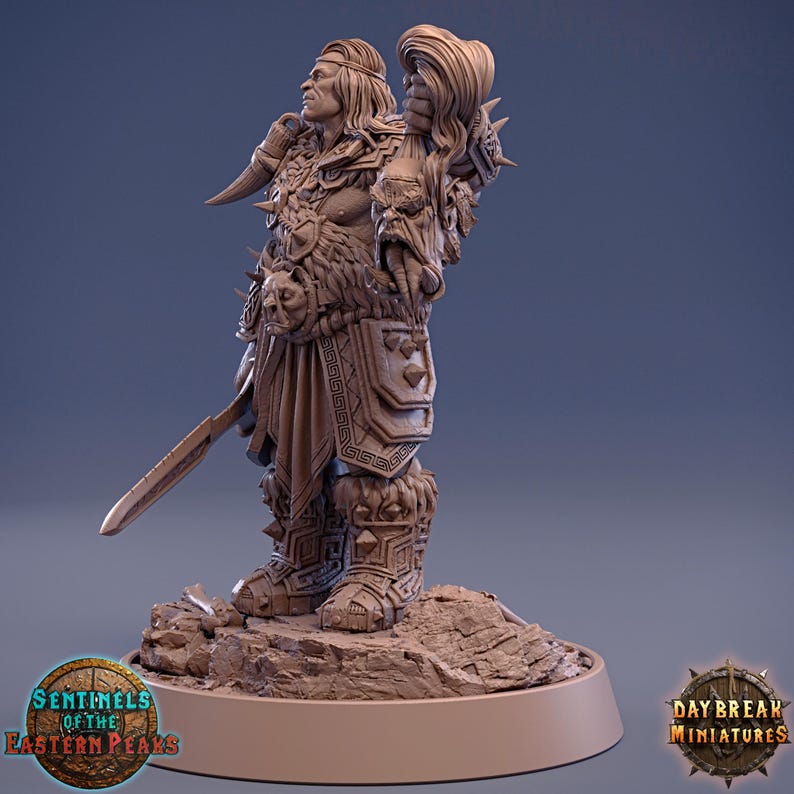 Human Barbarian Miniature | Dnd Minis | RPG | Fantasy Gaming | Role ...