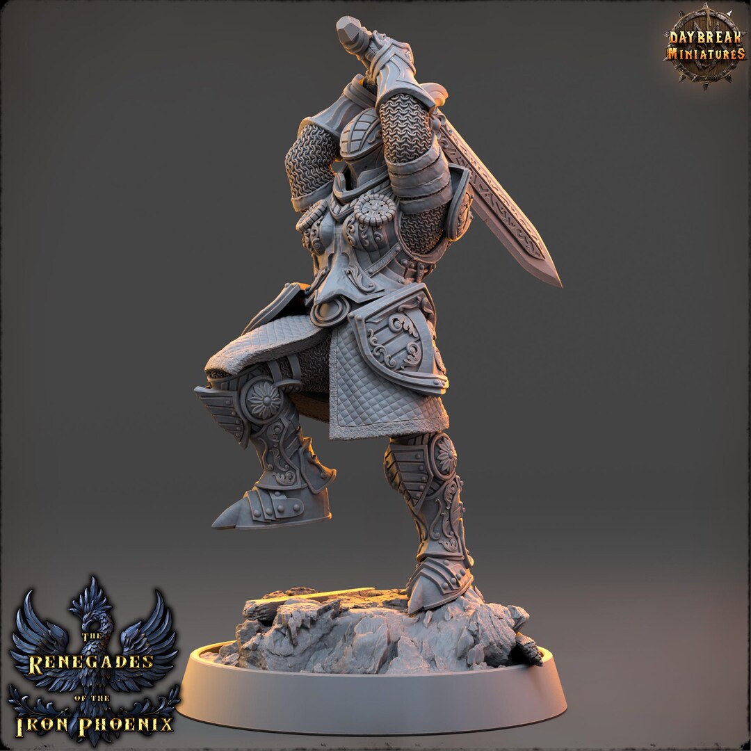 Human Knight Miniature | Dnd Minis | RPG | Fantasy Gaming | Role ...