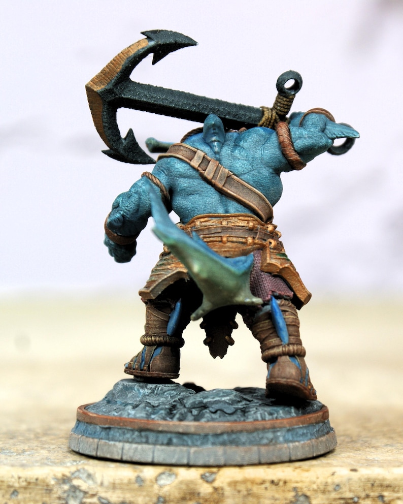 Barbarian Selachian Miniature | Dnd Minis | RPG | Fantasy Gaming | Role ...