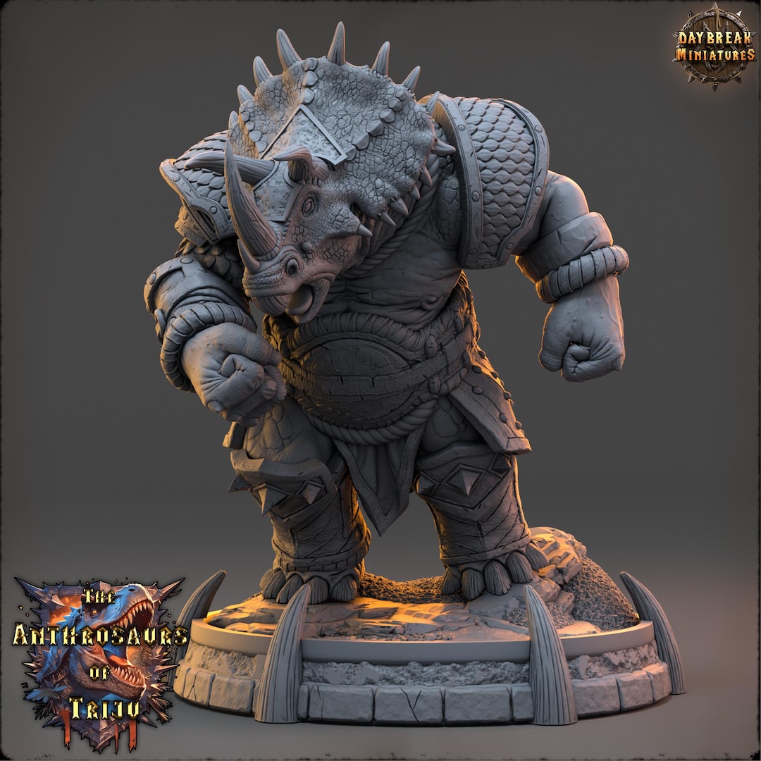 Anthrosaur Brute Miniature | Dnd Minis | RPG | Fantasy Gaming | Role ...