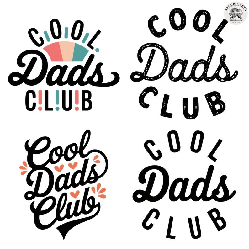 Fathers Day Gift Png Bundle, Cool Dads Club Png, Dad Appreciation Png ...