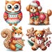20+ Gingerbread Animals Christmas Clipart Bundle, Watercolor ...