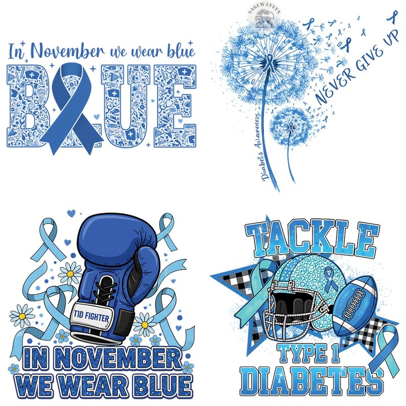 20+ Fight Diabetes Png Bundle, in November We Wear Blue Png Bundle ...