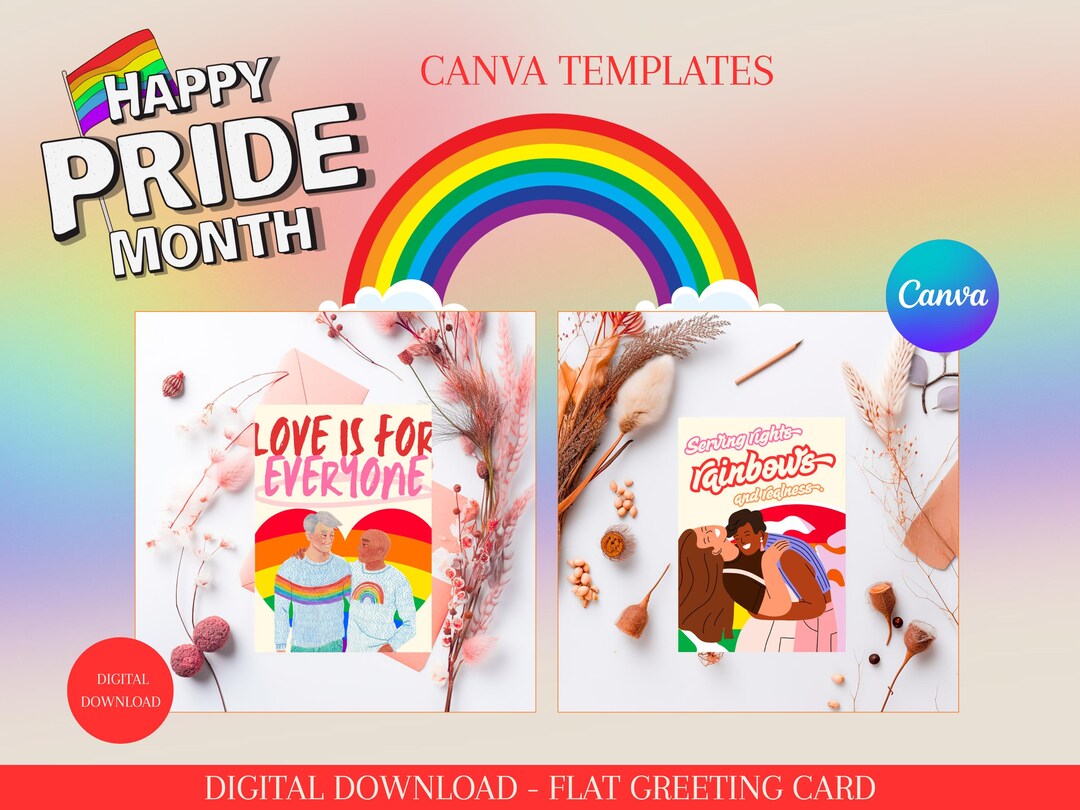 Pride Month Greeting Card Printable Pride Month Card Happy Pride Month ...