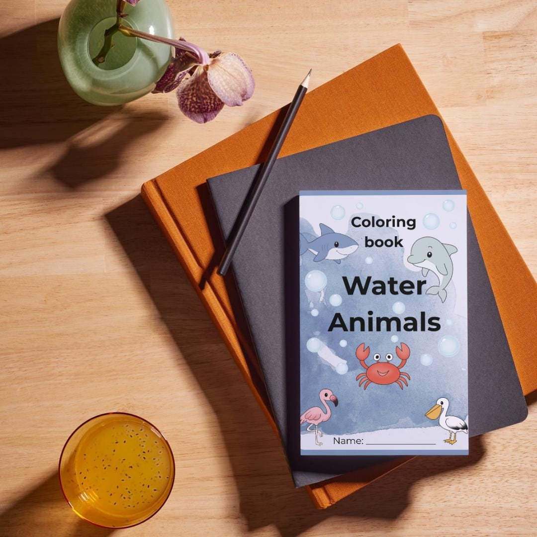 Printable Water Animals Coloring Pages for Kids – Cute PDF Download ...