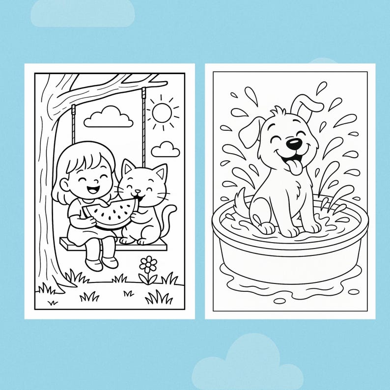 Hello Summer Coloring Pages for Kids – 20 Printable Summer Activity ...