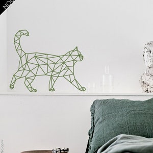 Polygonal Cat Wall Decal / Walking Cat Decal / Polygon Cat / Geometric ...