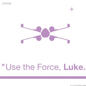 Star Wars WALL DECAL : "use the Force, Luke" Quote From Yoda. With ...