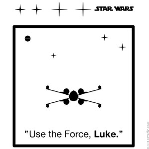 Star Wars WALL DECAL : "use the Force, Luke" Quote From Yoda. With ...
