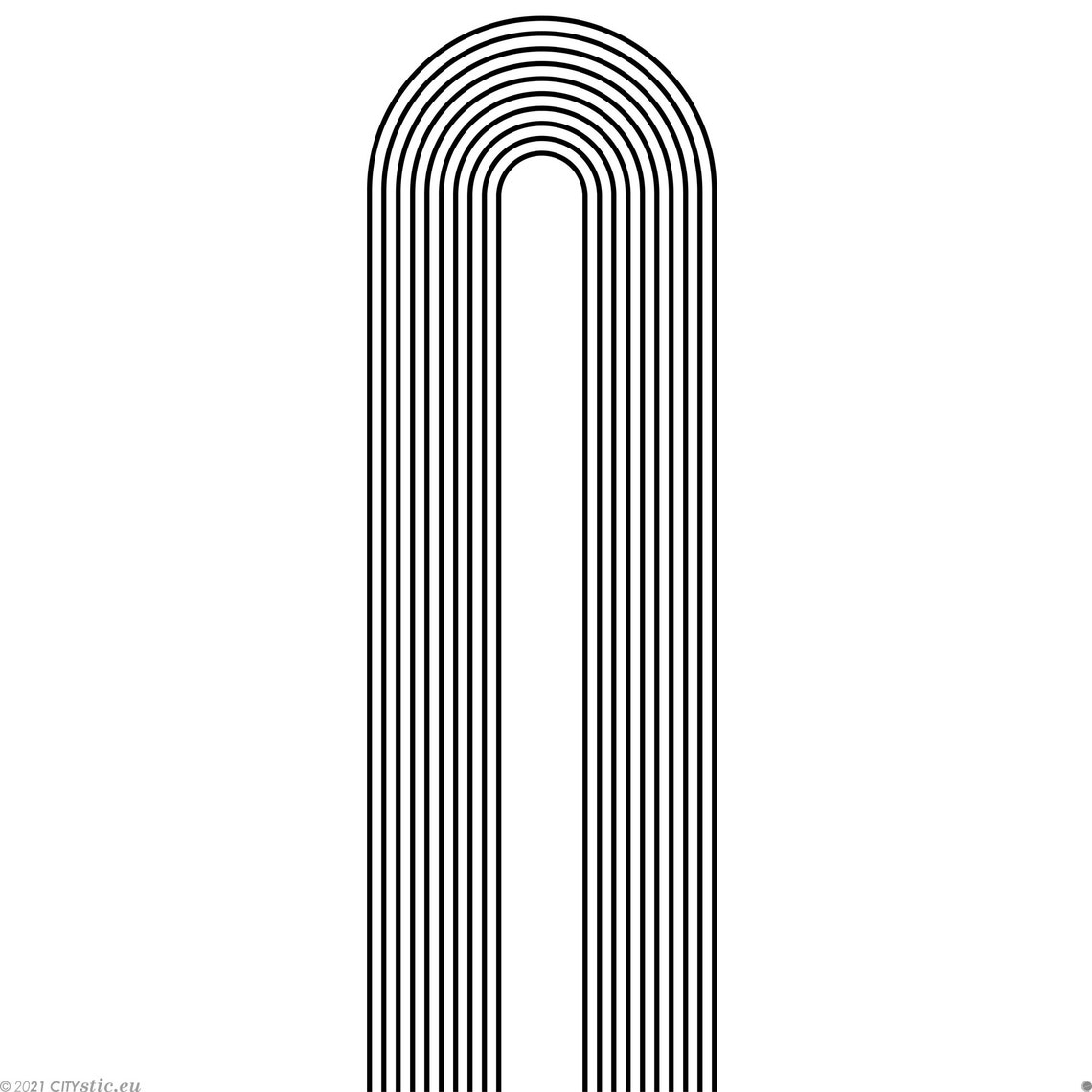 Arch Wall Decal Arch in Line Wall Decal Arch Wall Sticker | Etsy