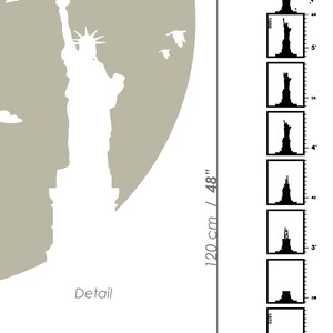 Kid Chart Height Decal Statue of Liberty in Feet or Cm With ...