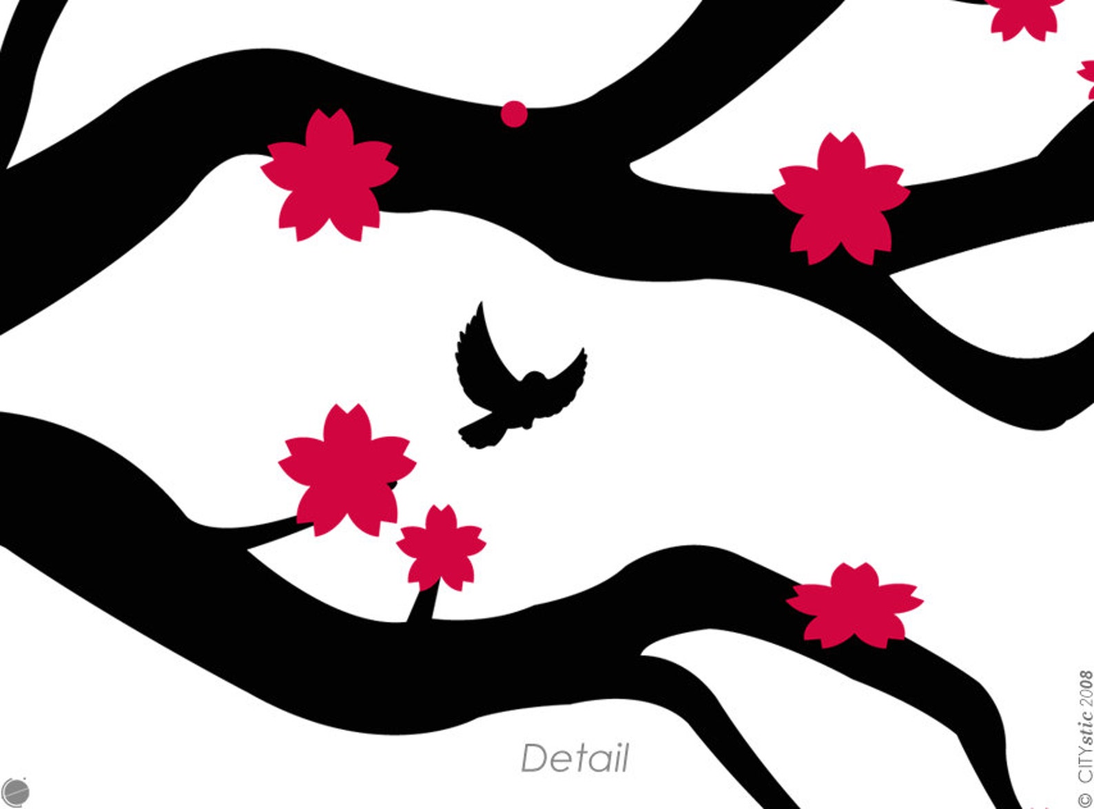 Japanese Cherry Tree Wall Decal: Sakura Blossoms, Birds, Dragonflies - Etsy