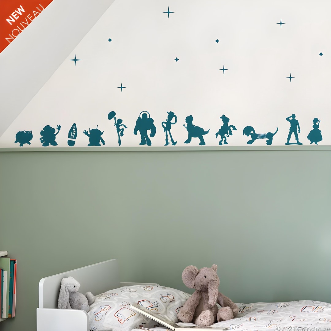 Toy Story Inspired Wall Decal: Buzz, Woody, Jessie, Dog and Friends - Etsy