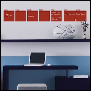 CALENDAR WALL DECAL : Week Planner Liquid Chalk Pen Schedule Planning ...