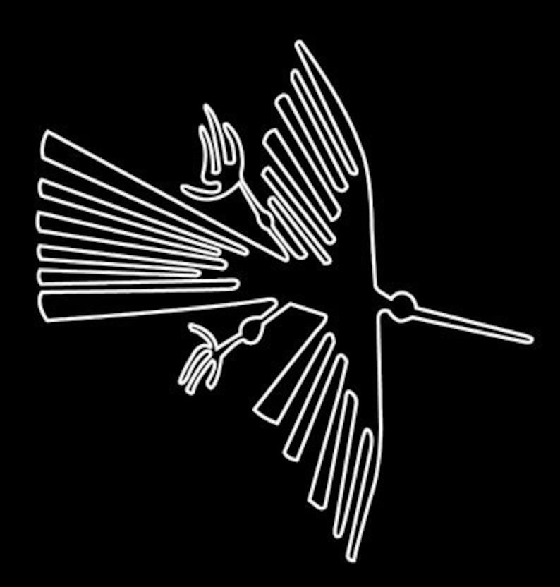 NAZCA WALL DECAL : the Flying Condor. Lines From Nazca - Etsy