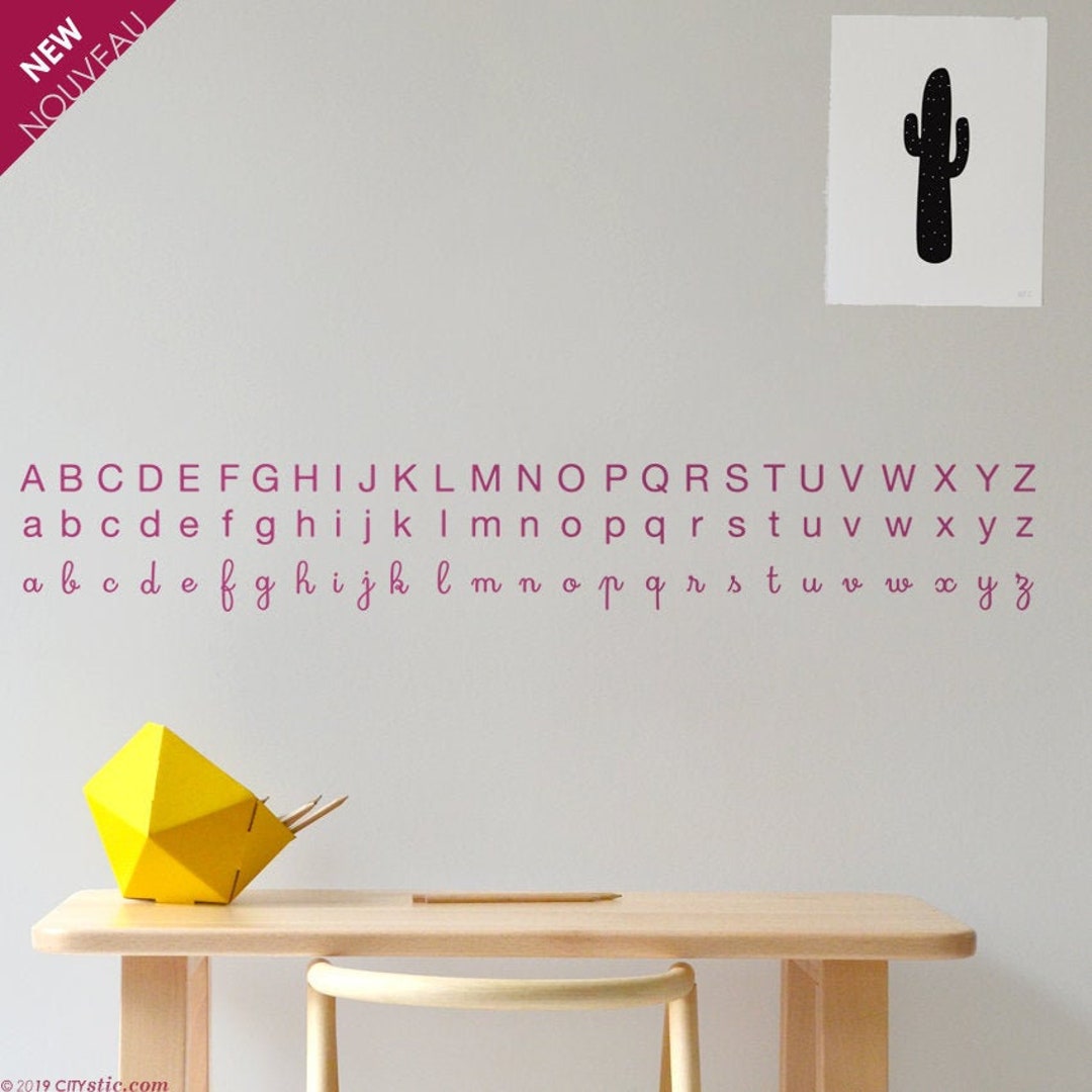 Alphabet Wall Decal With 3 Types. Alphabet Decal. Letters Alphabet ...