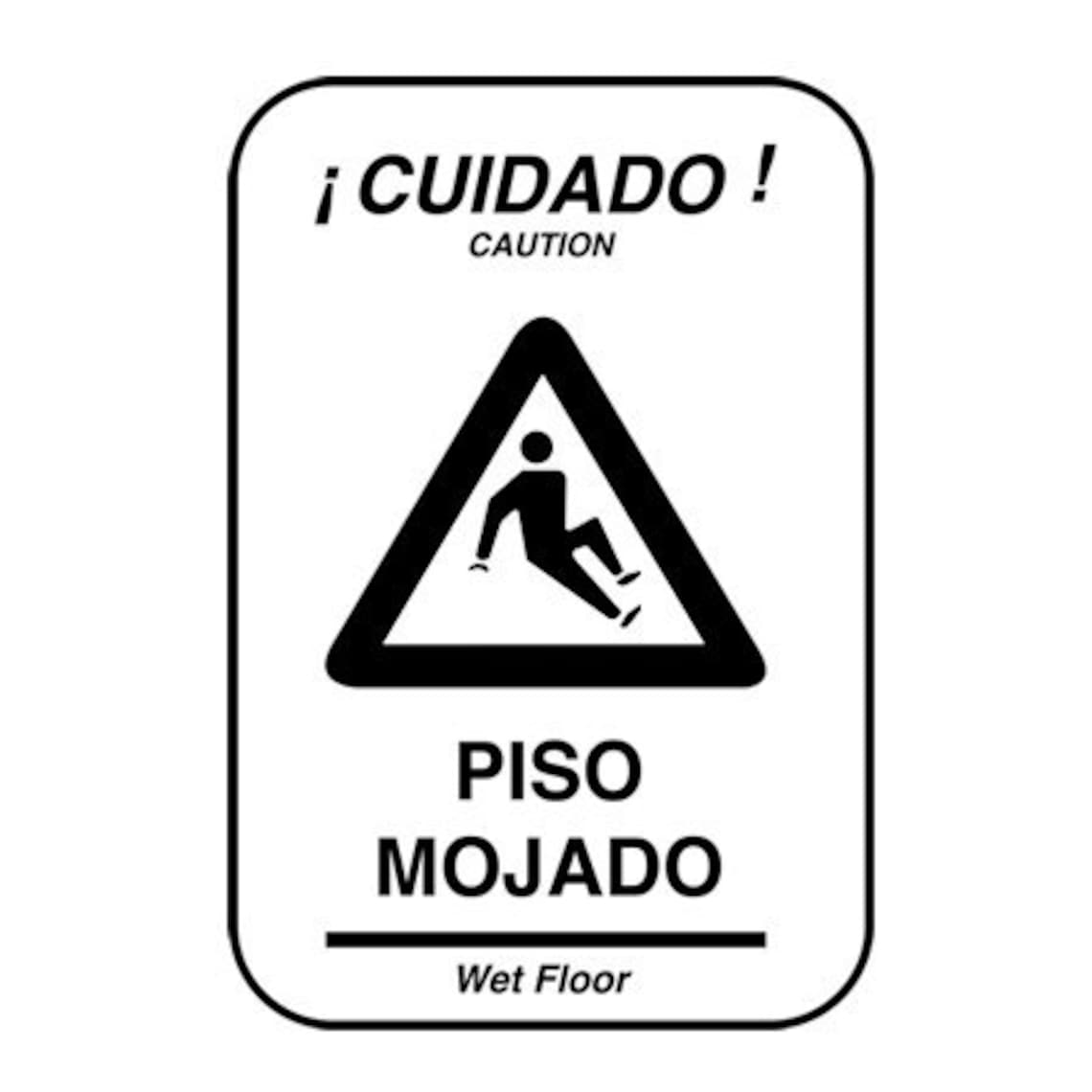 GRAPHIC : Caution Wet Floor Cuidado Piso Mojado. Cleaning | Etsy