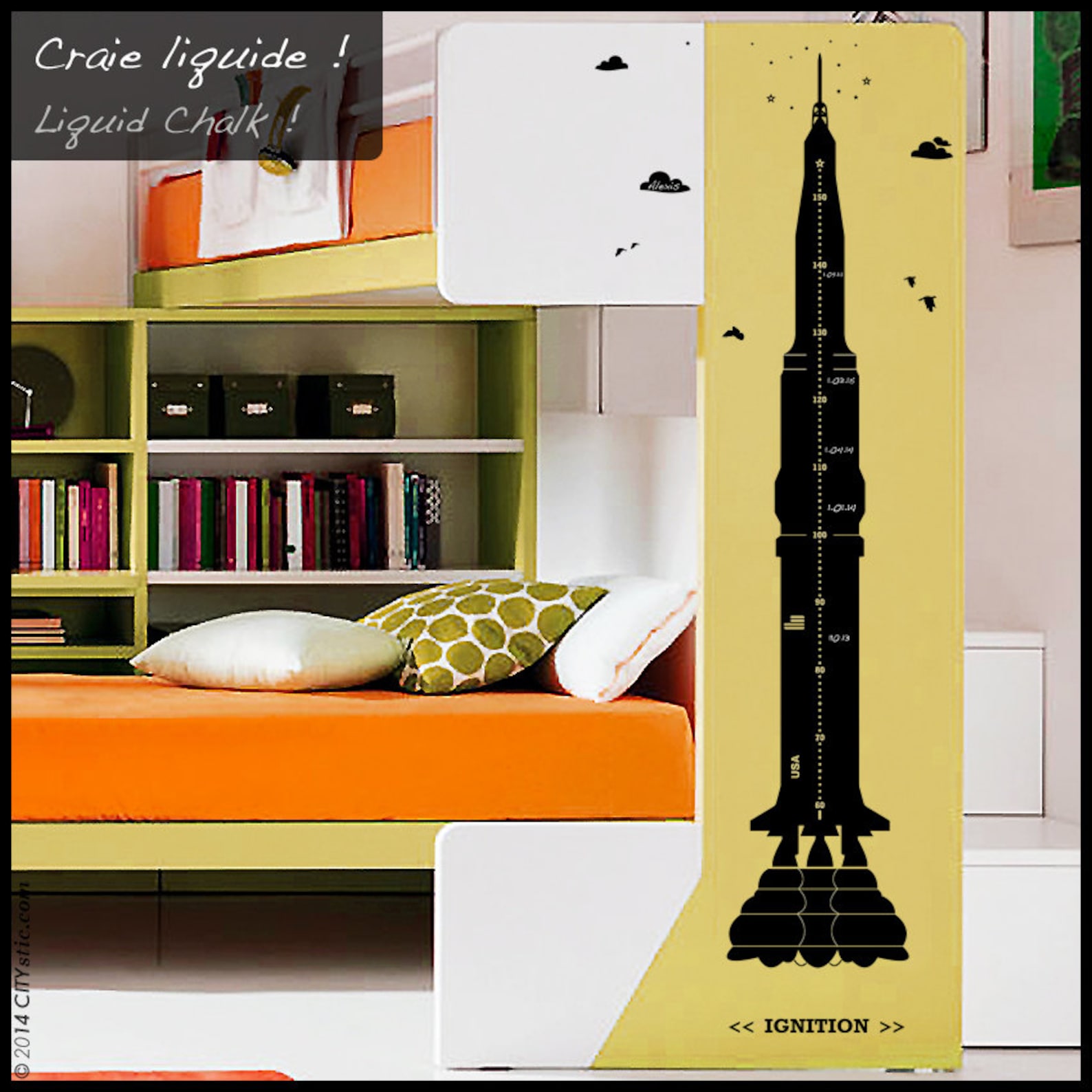 Rocket Chart Decal : Chart Height in Centimeters also Avail. - Etsy